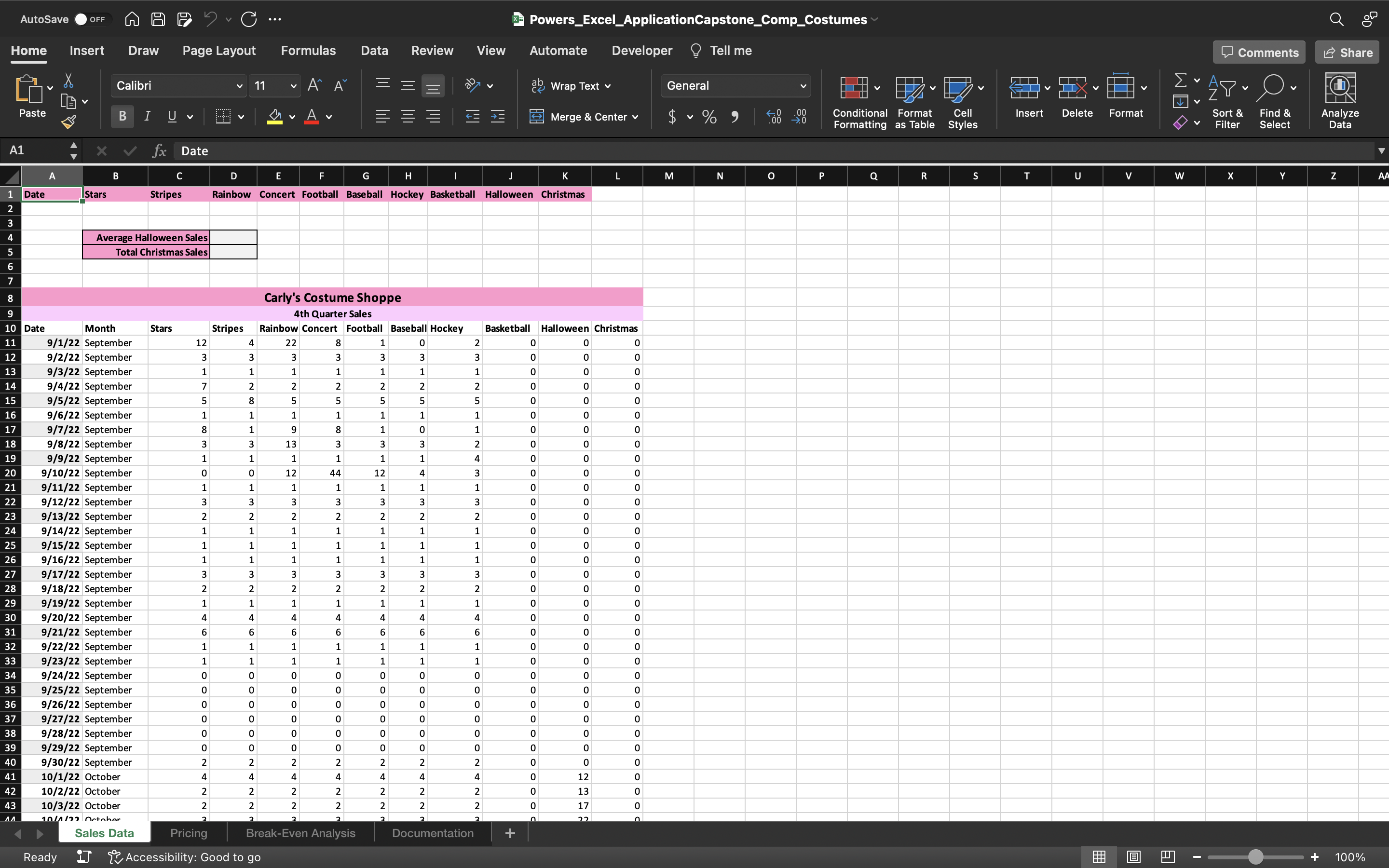 Solved 2 On the Sales Data worksheet, format the data in | Chegg.com