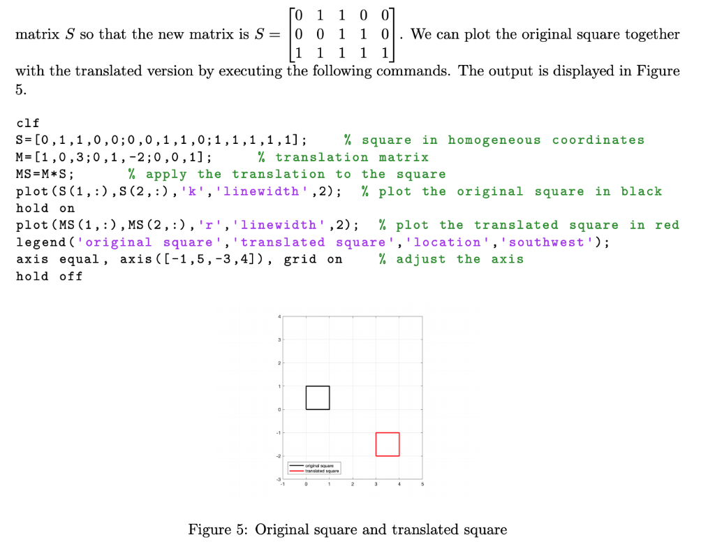 Solved 5. Consider the translated square MS in EXAMPLE 7. | Chegg.com
