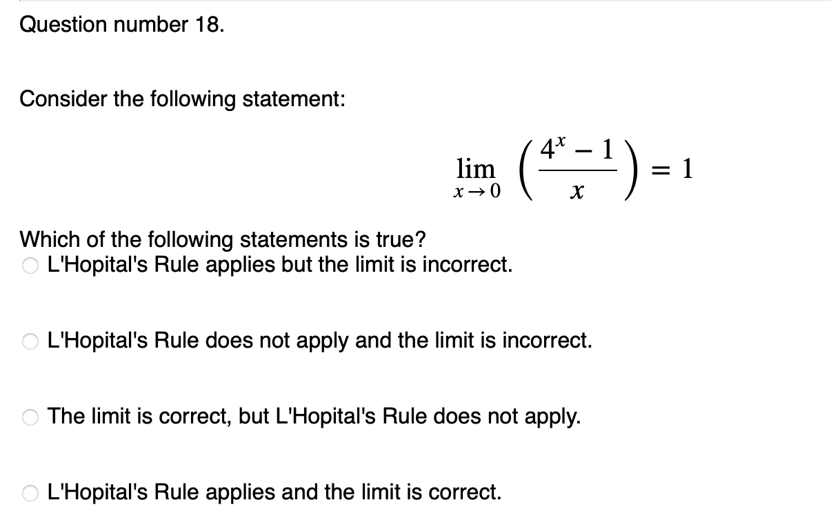 Solved Question number 18.Consider the following | Chegg.com