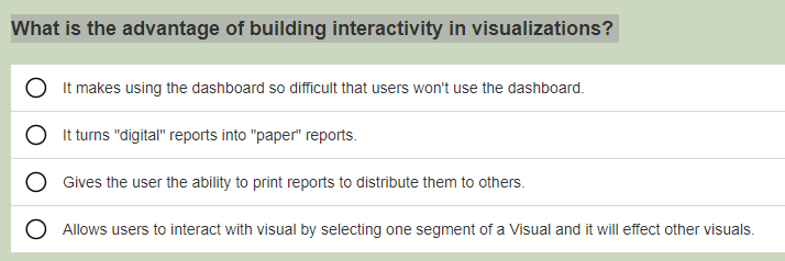Solved What is the advantage of building interactivity in | Chegg.com