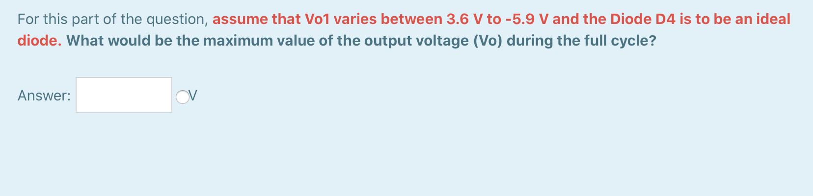Solved R Vo1 D2 с D1 + Vs D3 D4 Vo VA - VB #lile Consider | Chegg.com