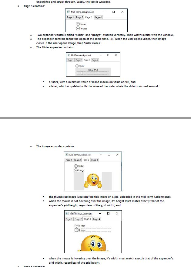 C# WPF Application:- Two expander controls, titled | Chegg.com