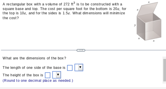 Solved A rectangular box with a volume of 272ft3 is to be | Chegg.com