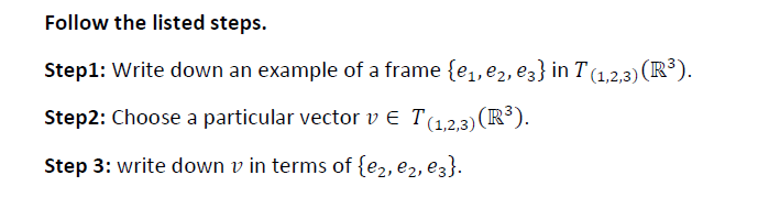 Solved Follow the listed steps. Step1: Write down an example | Chegg.com