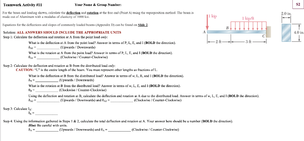 Solved S2 Teamwork Activity #11 Your Name & Group Number: | Chegg.com