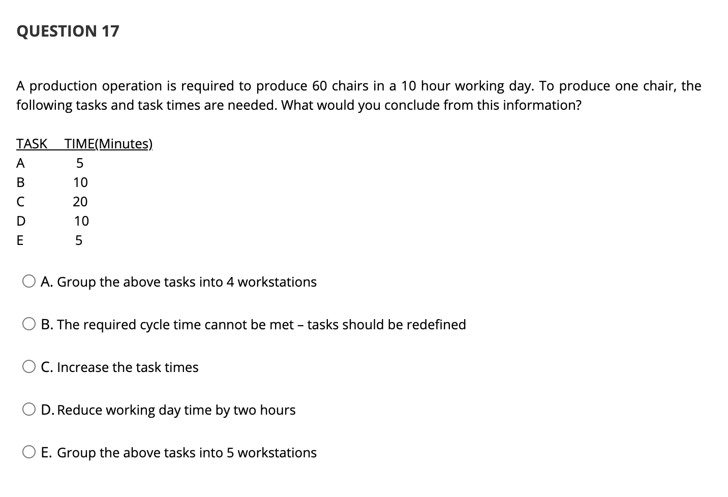 Solved A production operation is required to produce 60 | Chegg.com