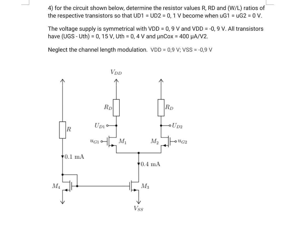 4) for the circuit shown below, determine the | Chegg.com