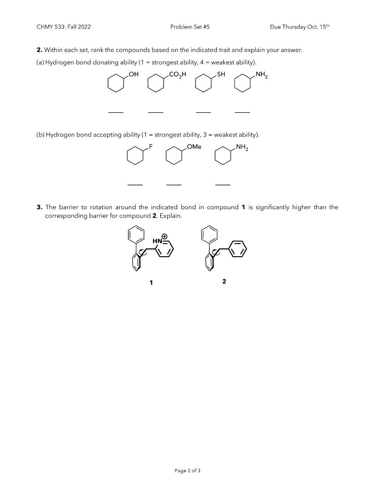 Problem Set 5 1. Explain each of the following | Chegg.com