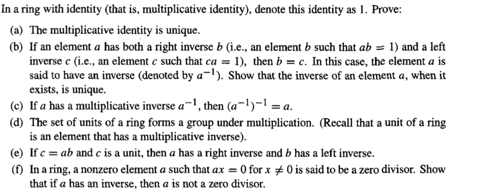 Multiplicative Identity