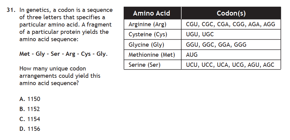 Solved 31. In genetics, a codon is a sequence of three | Chegg.com