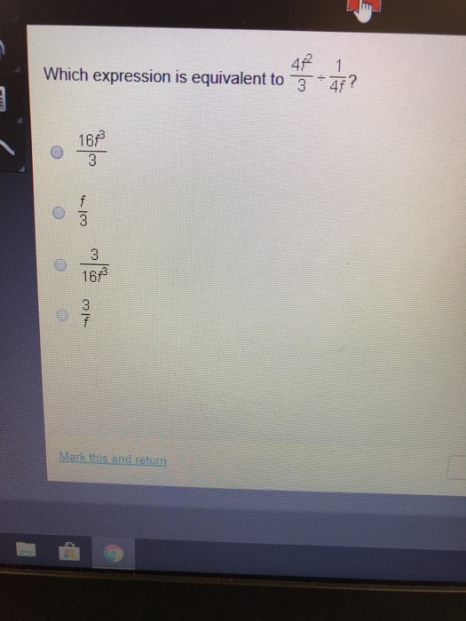 Solved 4f 1 Which expression is equivalent to ? 16? 16f | Chegg.com