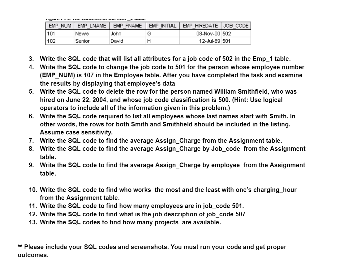Solved HWO3- DDL & Single Table Manipulation Database name: | Chegg.com