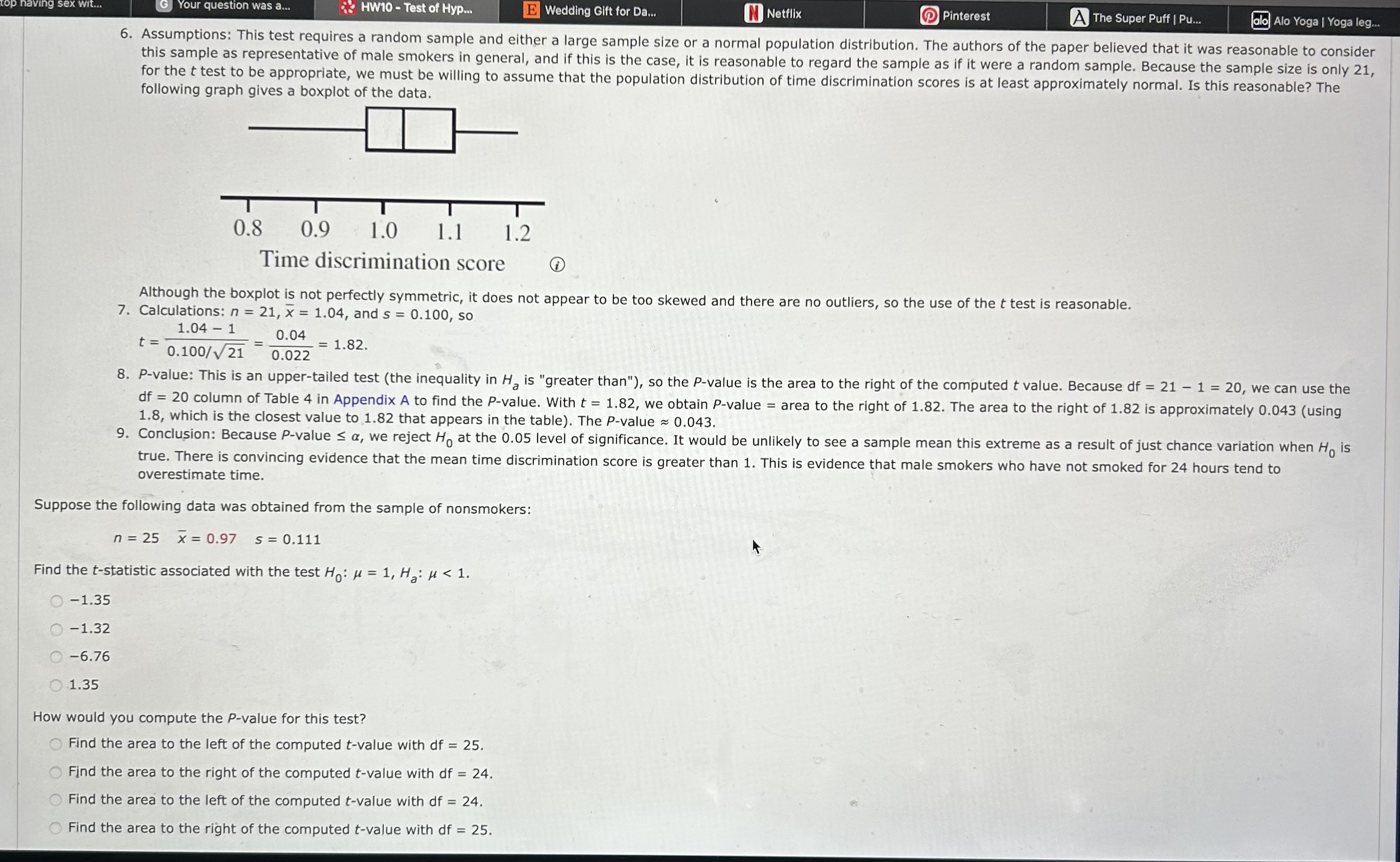 Solved then a time discrimination score was calculated as | Chegg.com