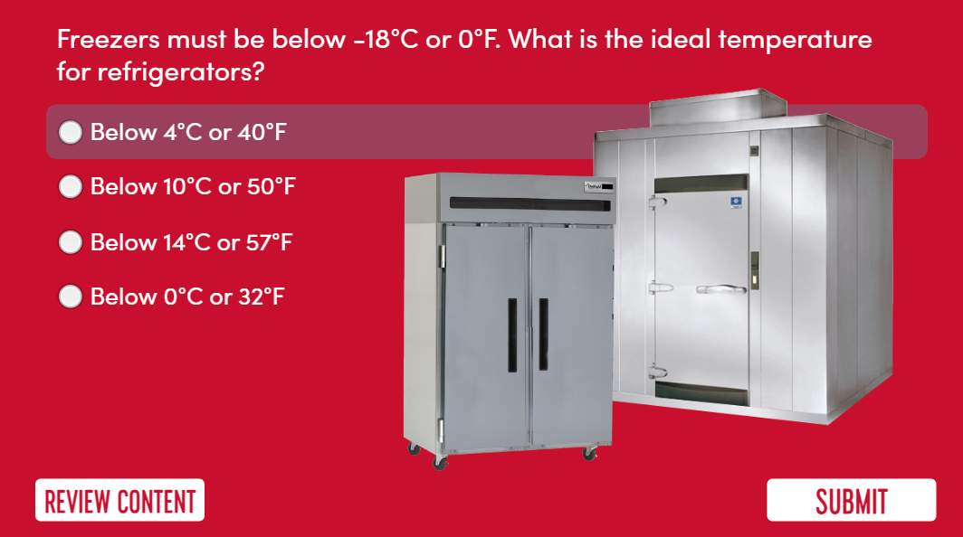 Solved Freezers must be below -18°C ﻿or 0°F. ﻿What is the | Chegg.com