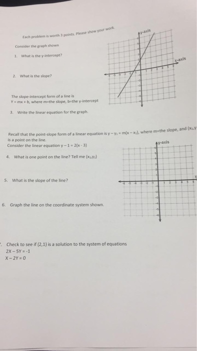 Solved Each problem is worth 3 points Please show your | Chegg.com