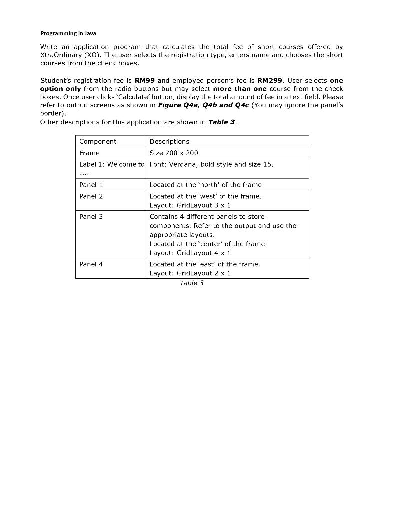 Solved Programming In Java Write An Application Program That Chegg
