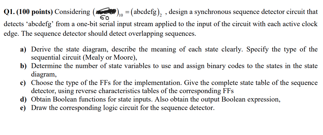 Solved Q1 100 Points Considering 0 ₁ Abcdefg