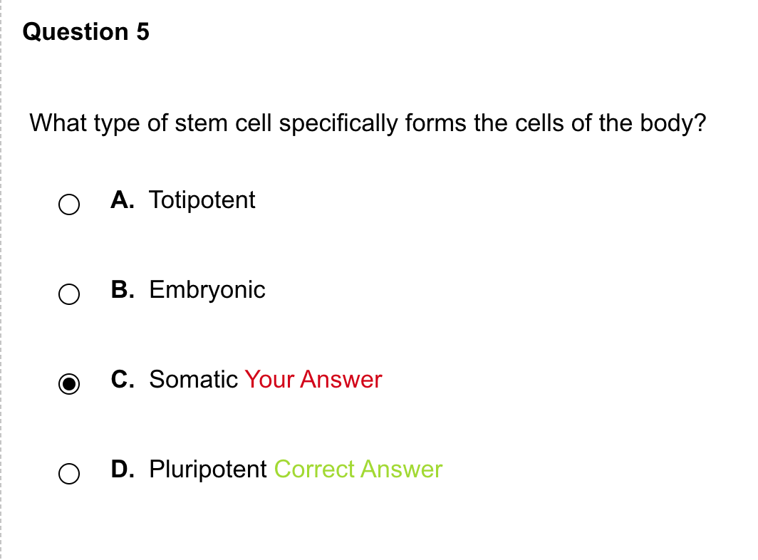 Solved What would be the difference between somatic and | Chegg.com