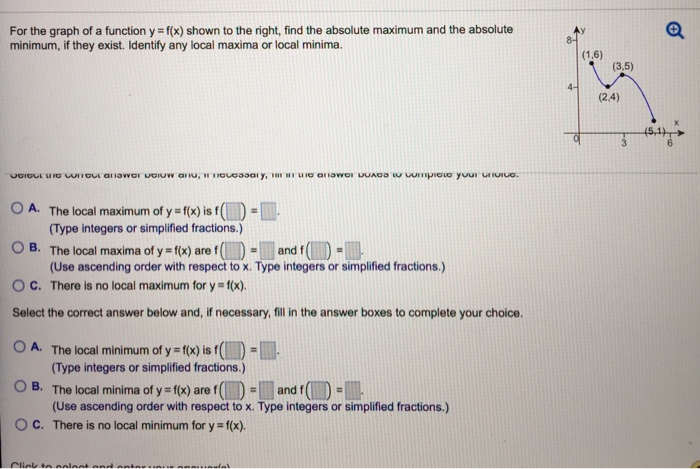 Solved For the graph of a function y = f(x) shown to the | Chegg.com