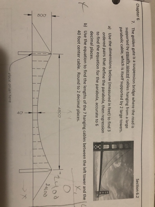 Solved Chapter 6 Section 6.2 The golden gate is a suspension | Chegg.com