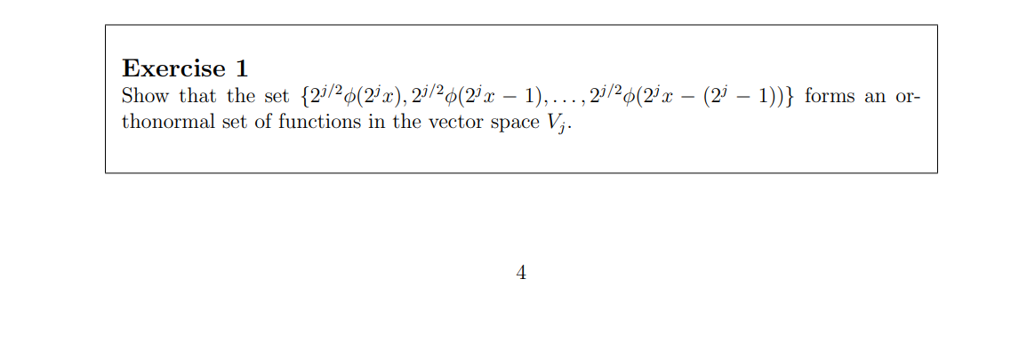 Solved Exercise 1 Show that the set | Chegg.com