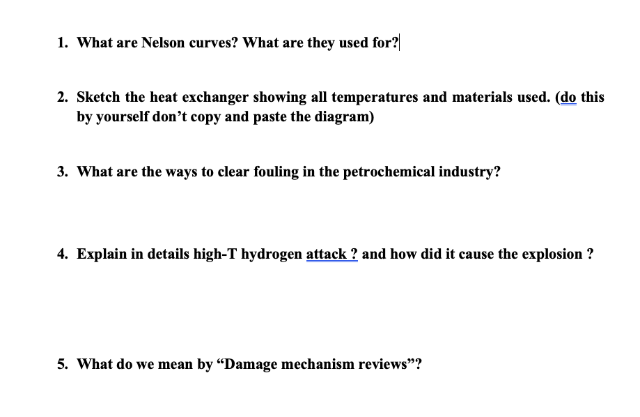 Solved 1. What are Nelson curves? What are they used for?| | Chegg.com