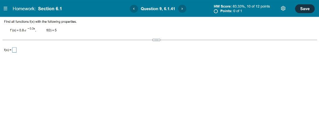 Solved E Homework Section 6 1 Question 9 6 1 41 Hw