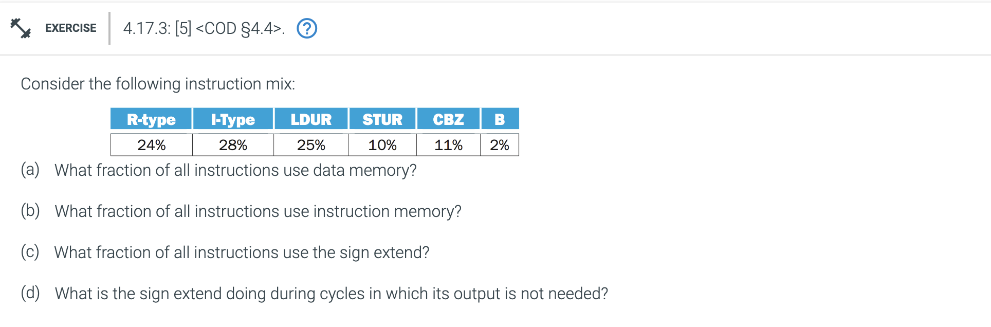 Solved Consider the following instruction mix:(a) ﻿What | Chegg.com