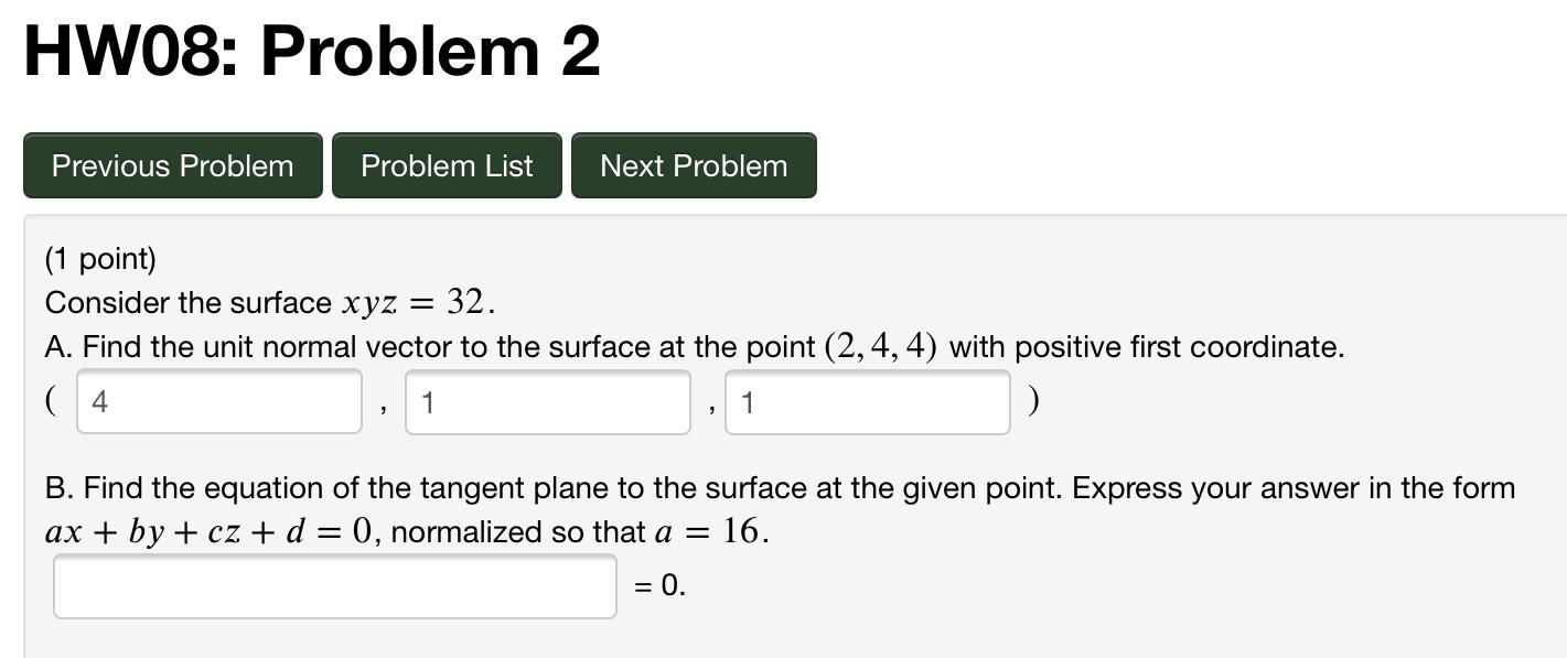 Solved HW08: Problem 2 Previous Problem Problem List Next | Chegg.com