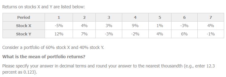 Solved Returns on stocks x ﻿and Y ﻿are listed below:Consider | Chegg.com