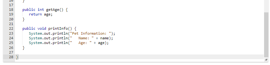Solved The base class Pet has protected fields petName, and | Chegg.com