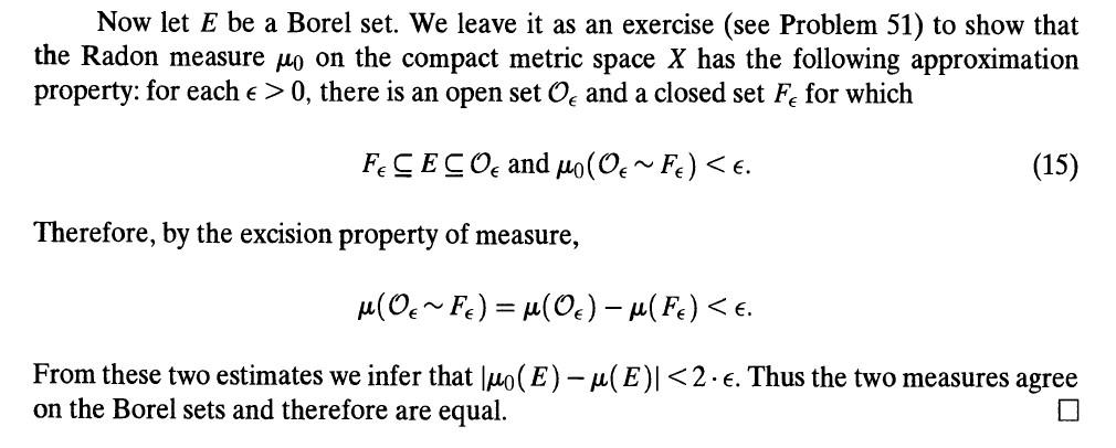51. Verify (15) for E a Borel subset of a compact | Chegg.com