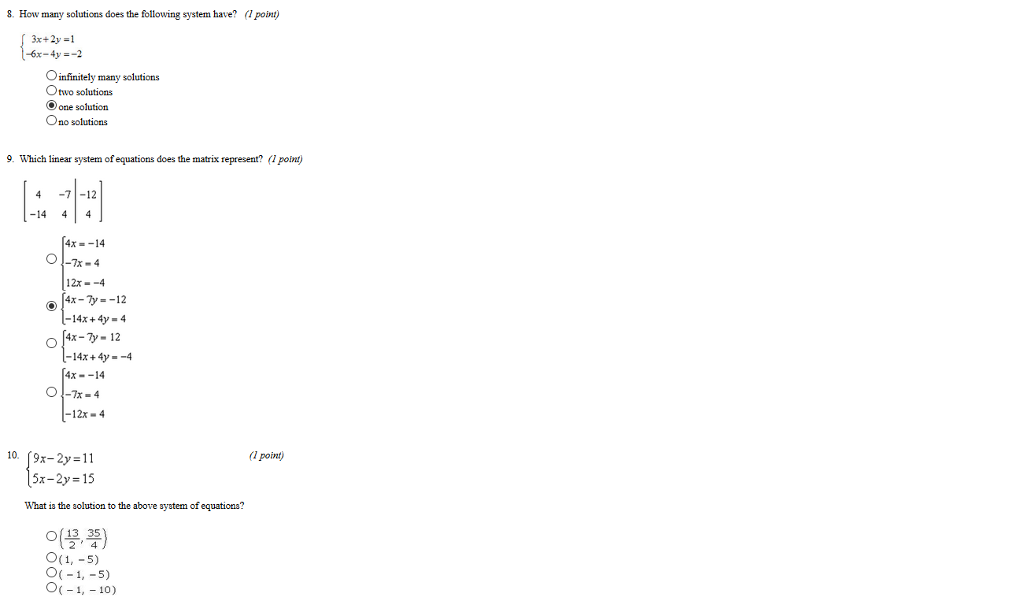 Solved 1. 1 potnt What is the apparent solution to the | Chegg.com