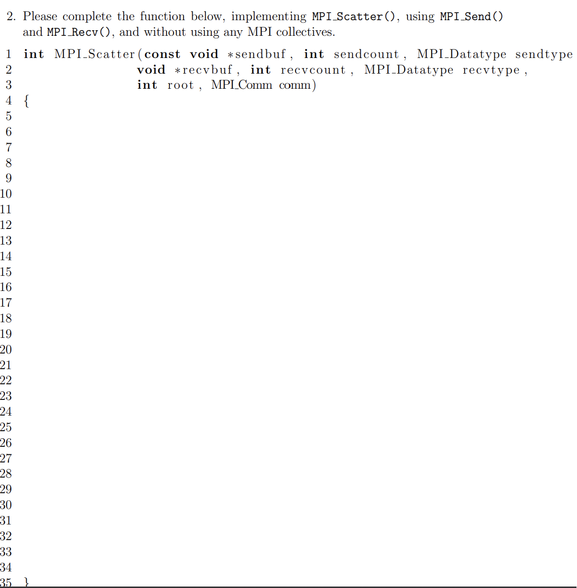 Please complete the function below, implementing | Chegg.com