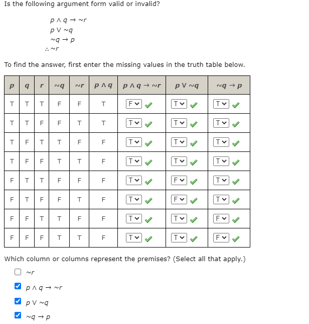 Solved Consider the following set of premises and | Chegg.com