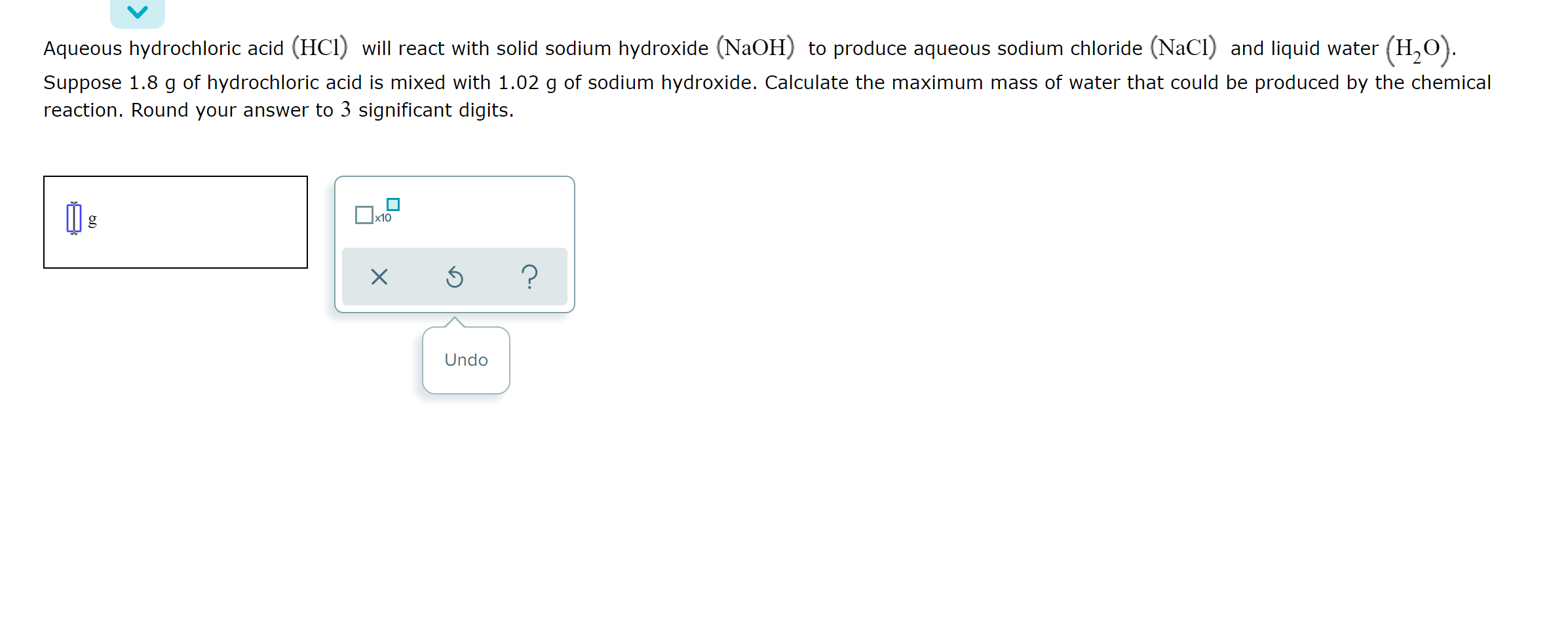 Solved Aqueous hydrochloric acid (HCl) will react with solid | Chegg.com