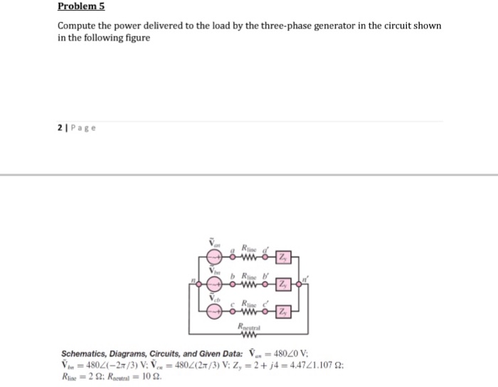 Solved Problem 5 Compute the power delivered to the load by | Chegg.com