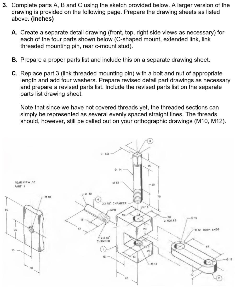 Solved 3. Complete parts A, B and C using the sketch | Chegg.com