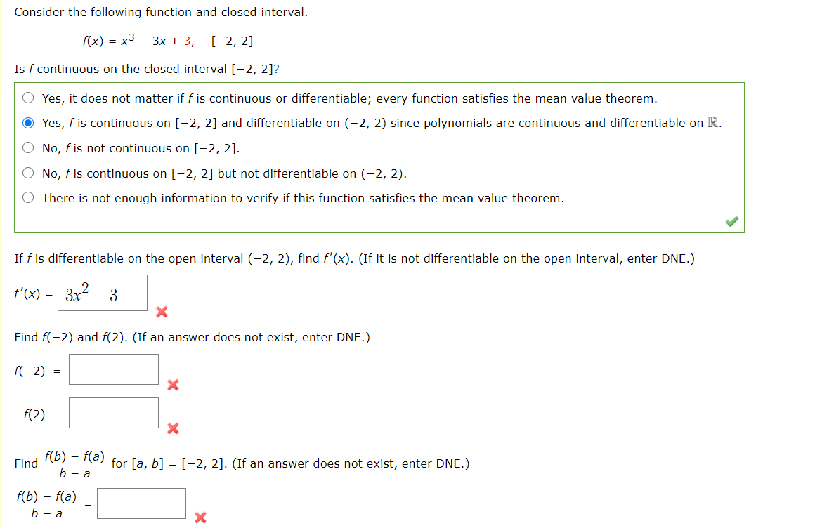 Solved Consider the following function and closed interval. | Chegg.com