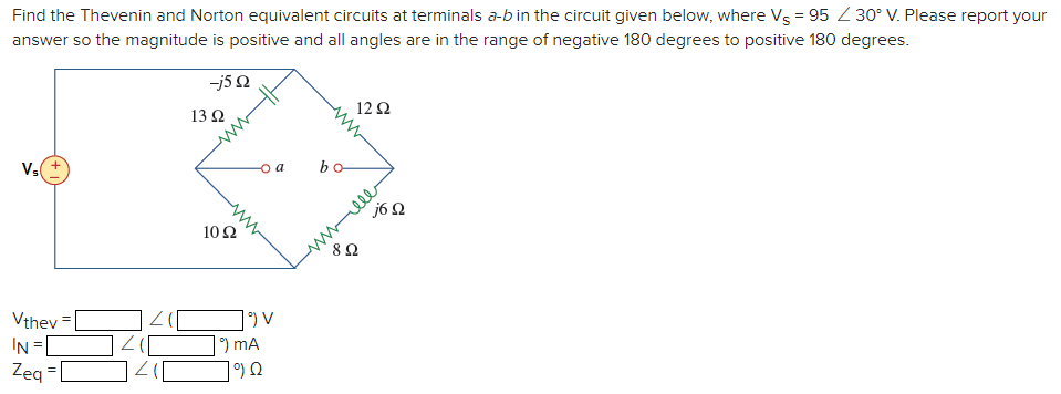 Solved Find the Thevenin and Norton equivalent circuits at | Chegg.com