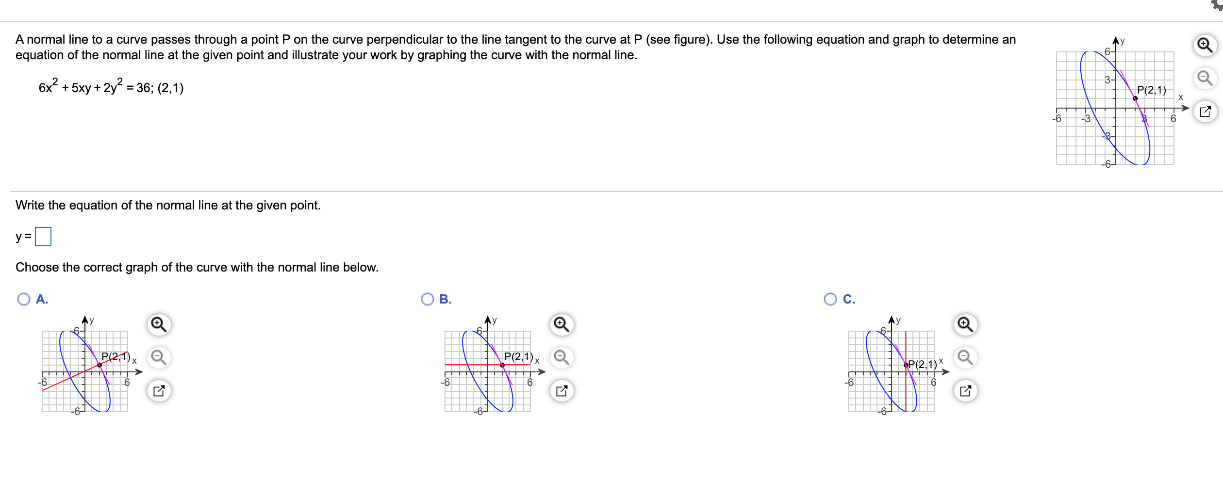 Solved A normal line to a curve passes through a point P on | Chegg.com