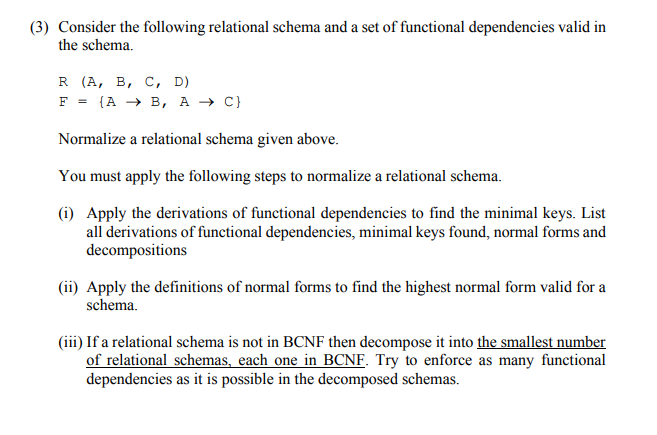 Solved 3) Consider the following relational schema and a set | Chegg.com Solved 3) Consider the following relational schema and a set | Chegg.com