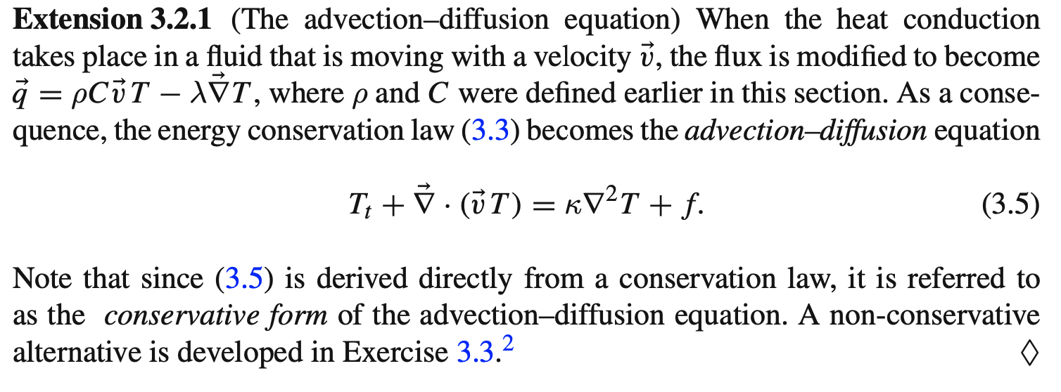Solved a Extension 3.2.1 (The advection–diffusion equation) | Chegg.com