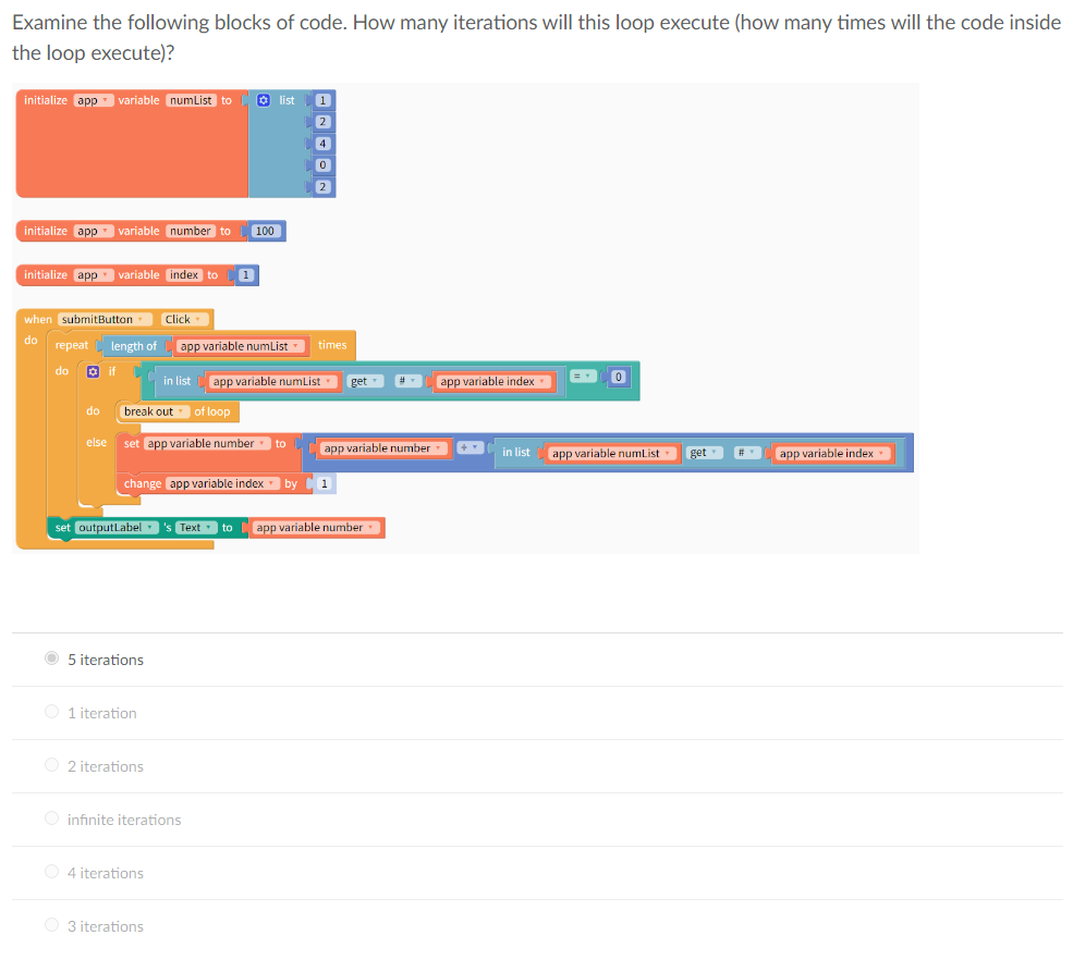 Solved Examine The Following Blocks Of Code What Will