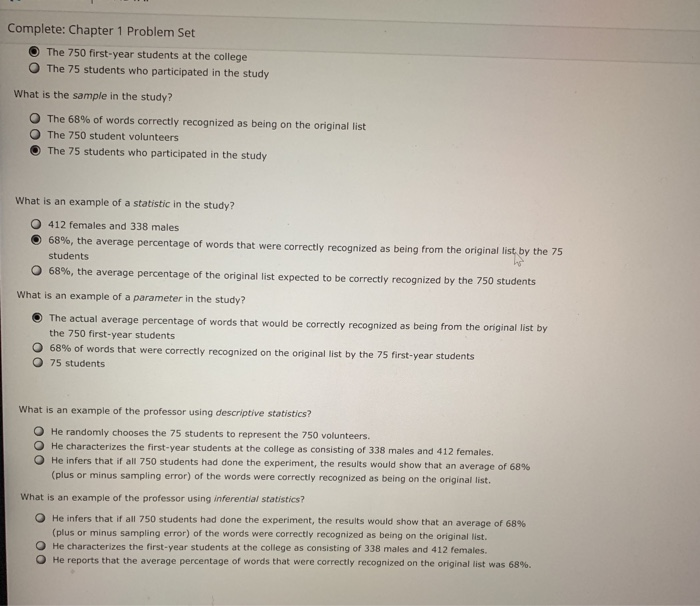 Solved Complete: Chapter 1 Problem Set The 750 first-year | Chegg.com