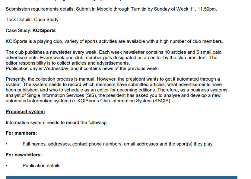 Solved Submission requirements details: Submit in Moodle | Chegg.com