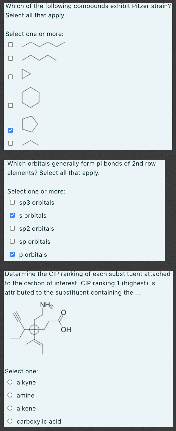 Solved Which of the following compounds exhibit Pitzer | Chegg.com
