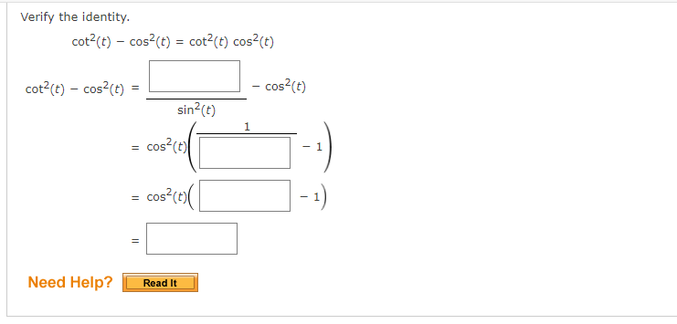 Solved Verify the identity. tan() + cot() = sec() csc) Use a | Chegg.com