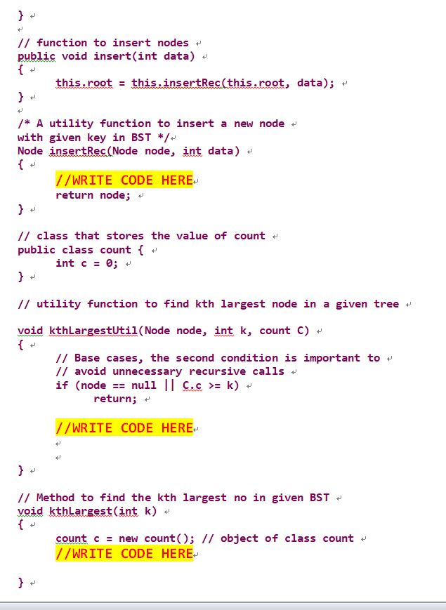 Solved Find And Return The Kth Largest Node In The Binary 