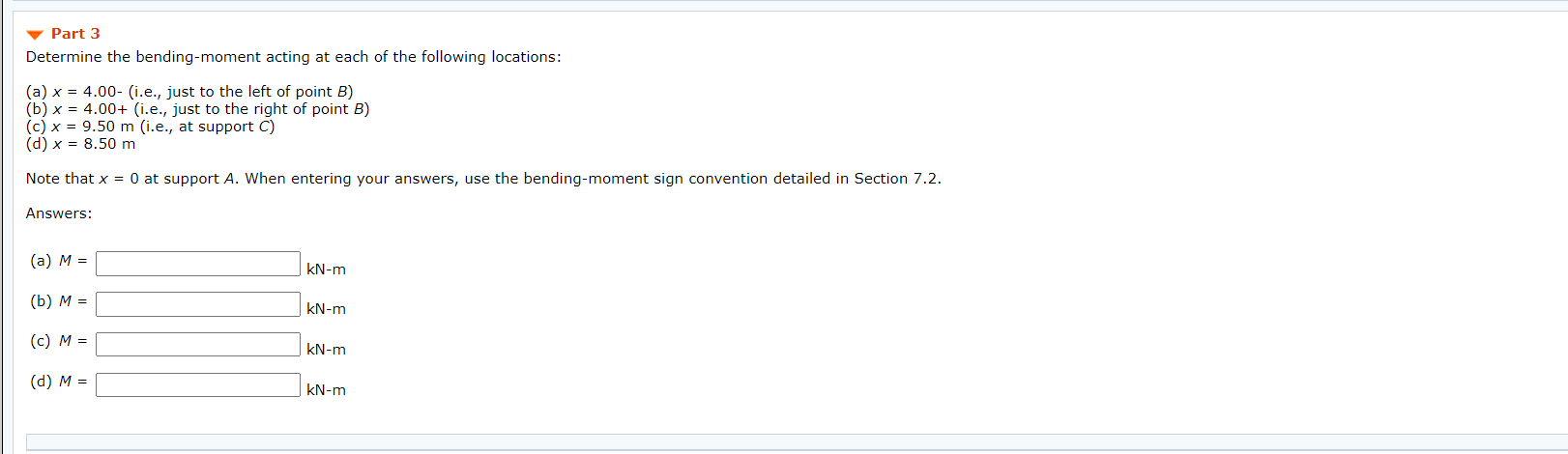 Solved X Incorrect Sum the moments acting about point A to | Chegg.com